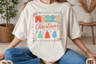 Merry Christmas PNG Design, Cute Retro H Graphic by Craftcity ...