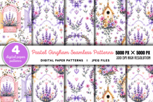 Pastel Gingham Digital Paper Pattern Graphic by Styled Stock Mock ...