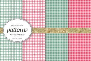 Pink Green Gingham Digital Paper Graphic by Solo Art Original ...