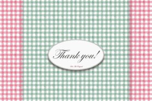Pink Green Gingham Digital Paper Graphic by Solo Art Original ...