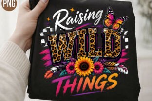 Raising Wild Things Floral PNG T-shirt Graphic by Daisy Prints ...