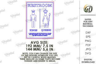 Restroom Sign Laser Cut. Toilet Sign SVG · Creative Fabrica