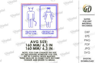Restroom Sign Laser Cut. Toilet Sign SVG · Creative Fabrica