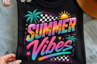 Retro Summer Vibes Graphic PNG T-Shirt Graphic by MAMA MOO · Creative ...