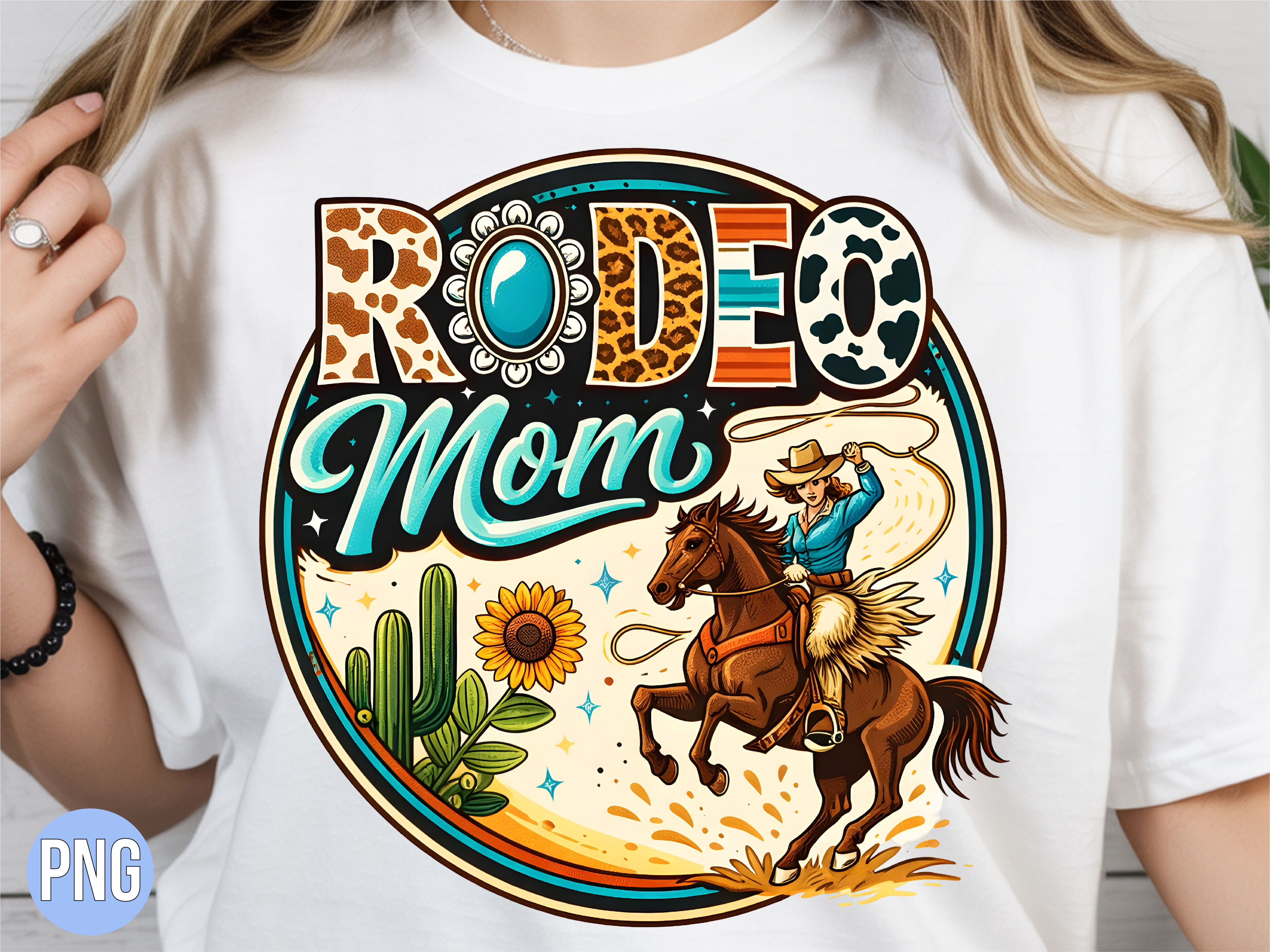 Rodeo Mom Western Cowgirl Horse PNG Graphic by Digital Donkey ...
