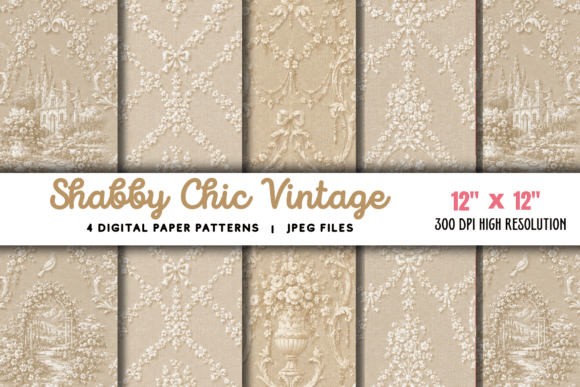 Shabby Chic Vintage Bridal White Pattern Graphic by Styled Stock Mock ...