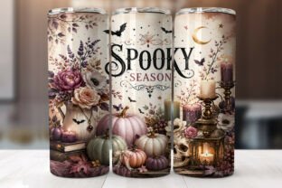 Spooky Season Floral Pumpkin Tumbler PNG Graphic by RahatKDP · Creative ...