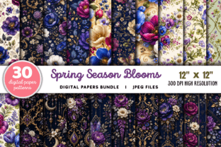Spring Season Blooms Backgrounds Bundle Graphic by Styled Stock Mock ...
