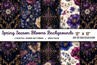 Spring Season Blooms Backgrounds Graphic by Styled Stock Mock ...