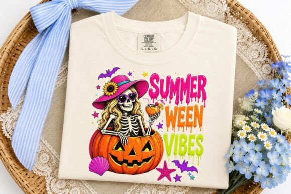 Summer Halloween Skeleton Pumpkin PNG Graphic by siatia · Creative Fabrica