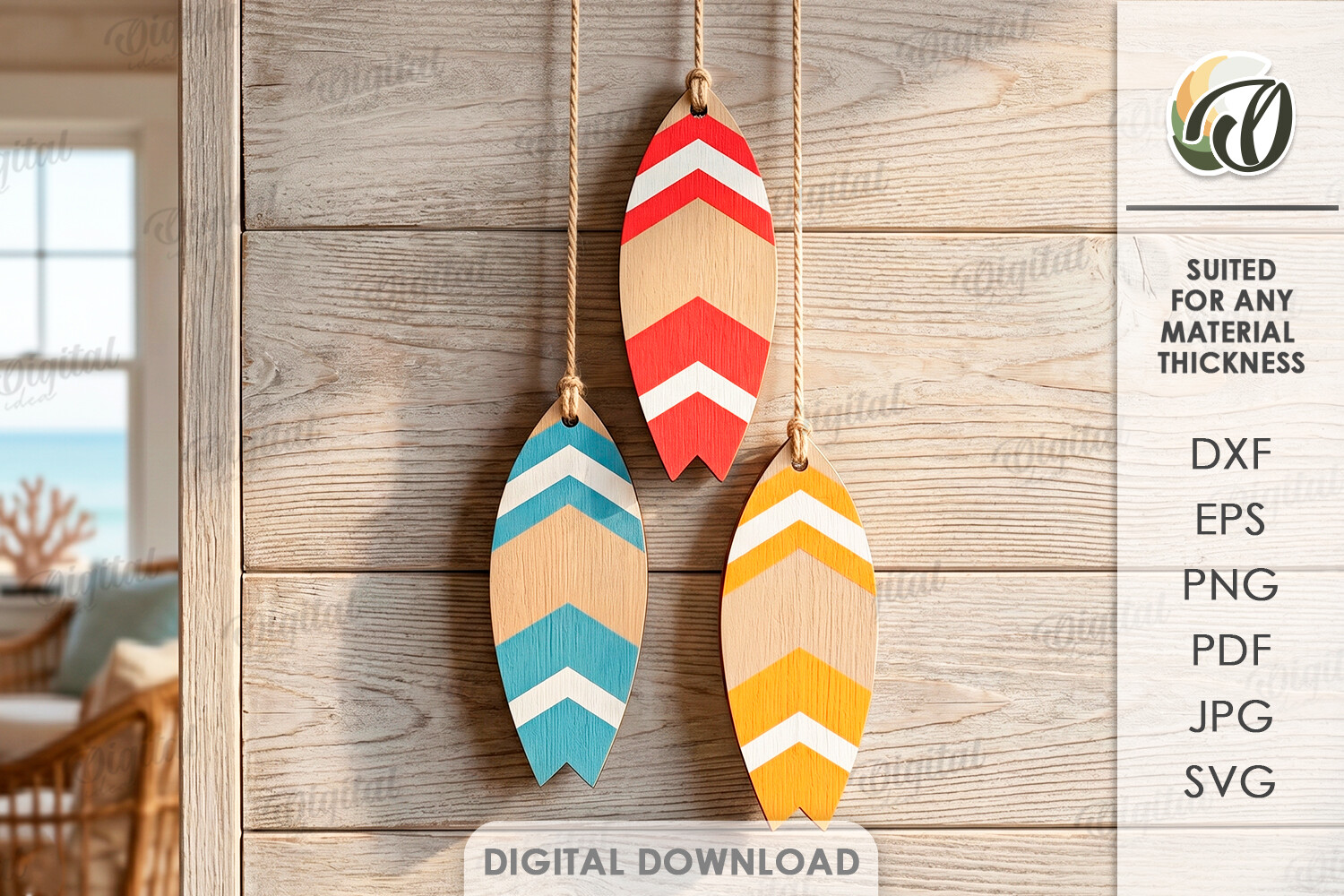 Summer Ornament Laser Cut · Creative Fabrica