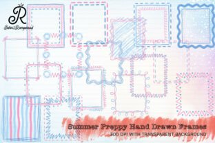 Summer Preppy Hand Drawn Frames Clipart Graphic by Jafar1Rampersad ...