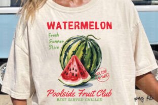 Summer Retro Watermelon Fruit PNG Graphic by createaip · Creative Fabrica