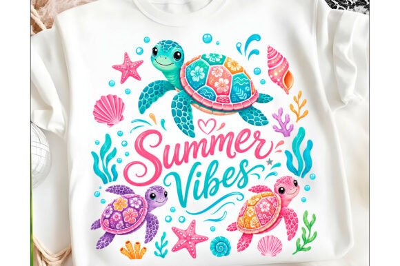 Summer Vibes Sea Turtle PNG Graphic by Design December · Creative Fabrica