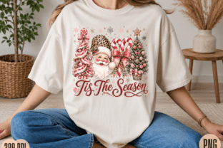 'Tis the Season Santa PNG Design, Pink C Graphic by Craftcity ...