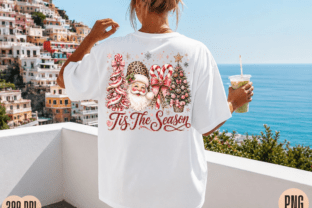 'Tis the Season Santa PNG Design, Pink C Graphic by Craftcity ...