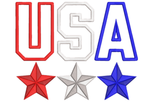 USA Stars Embroidery Design · Creative Fabrica