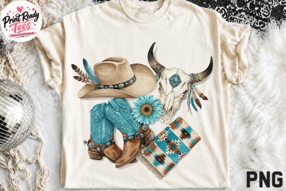 Vintage Rodeo Turquoise Fashion Graphic by PrintReadyTees · Creative ...