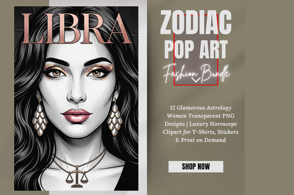 Zodiac Pop Art Fashion Bundle Graphic by Grace Forward Connections ...