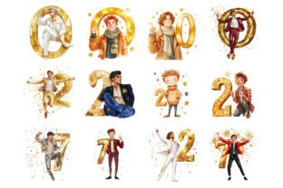 Handsome Boy 2027 Watercolor Clipart Bun Graphic by graphic point ...