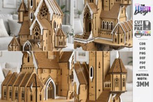 3D Layered Flying Castle Laser Cut | CNC · Creative Fabrica