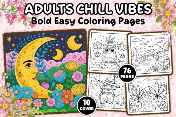 Adults - Chill Vibes Coloring Book Graphic by Fantail Goldfish ...