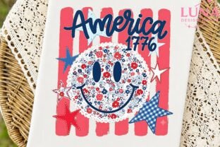 America 1776 Smiley Face PNG Sublimation Graphic by LunaDesignHouse ...