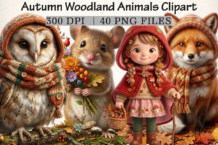 Autumn Woodland Animals Clipart Graphic by Digital Artistic99 ...