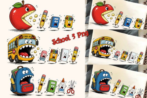 Back to School Funny Apple Bus Shirt PNG Graphic by SUBLIMATION PRINT ...