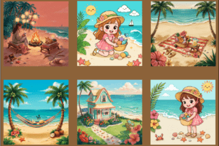 Beach Day Story Coloring Book for Adults Graphic by Legend Fx ...