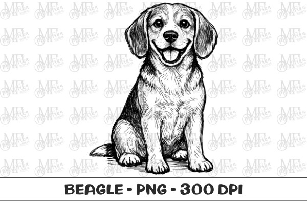 Beagle Dog Sketch PNG Graphic by MoxiFikaDesignCo · Creative Fabrica