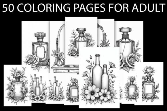 Beautiful Vintage Perfume Bottles Graphic by Lasercut_pro · Creative ...