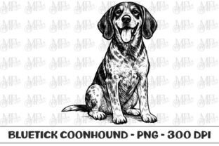 Bluetick Coonhound Dog Sketch PNG Graphic by MoxiFikaDesignCo ...