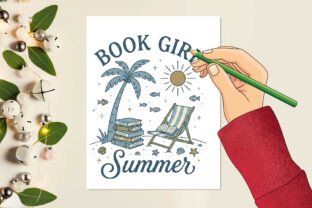 Book Girl Summer Png Graphic by designking · Creative Fabrica