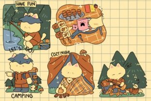 Camping Summer Cat Graphic by aunny2544 · Creative Fabrica