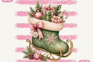 Christmas Sleigh Stocking Gift PNG Art Graphic by Craft Palette ...