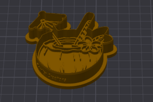 Coconut Drink Cookie Cutter · Creative Fabrica