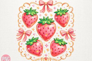 Coquette Strawberry Bow T-shirt PNG Graphic by Coffee & Crafts ...