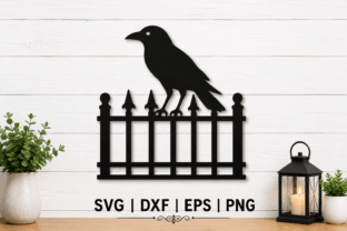 Crow Fence Halloween Laser Cut File · Creative Fabrica