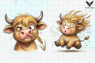 Cute Highland Cow Clipart PNG Graphic by VictoryHome · Creative Fabrica