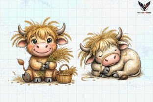 Cute Highland Cow Clipart PNG Graphic by VictoryHome · Creative Fabrica