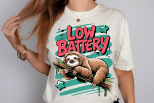 Cute Sloth Lover Battery PNG Sublimation Graphic by JR Design ...