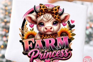 Cute Sunflower Farm Princess PNG Graphic by MOO Digital · Creative Fabrica