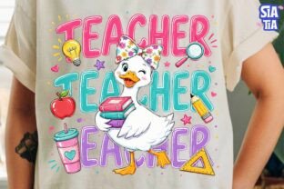 Cute Teacher Duck PNG Sublimation Design Graphic by siatia · Creative ...
