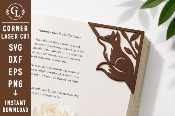 Decorative Corner Bookmark Laser Cut SVG · Creative Fabrica
