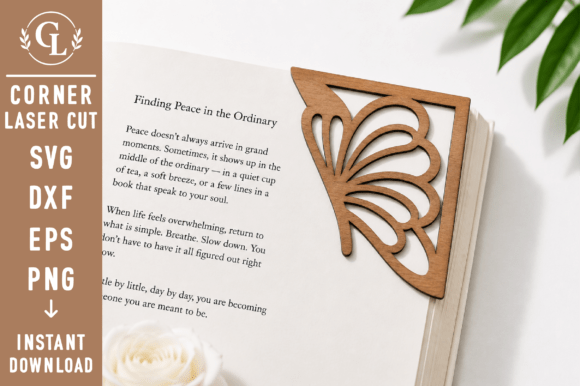 Decorative Corner Bookmark Laser Cut SVG · Creative Fabrica