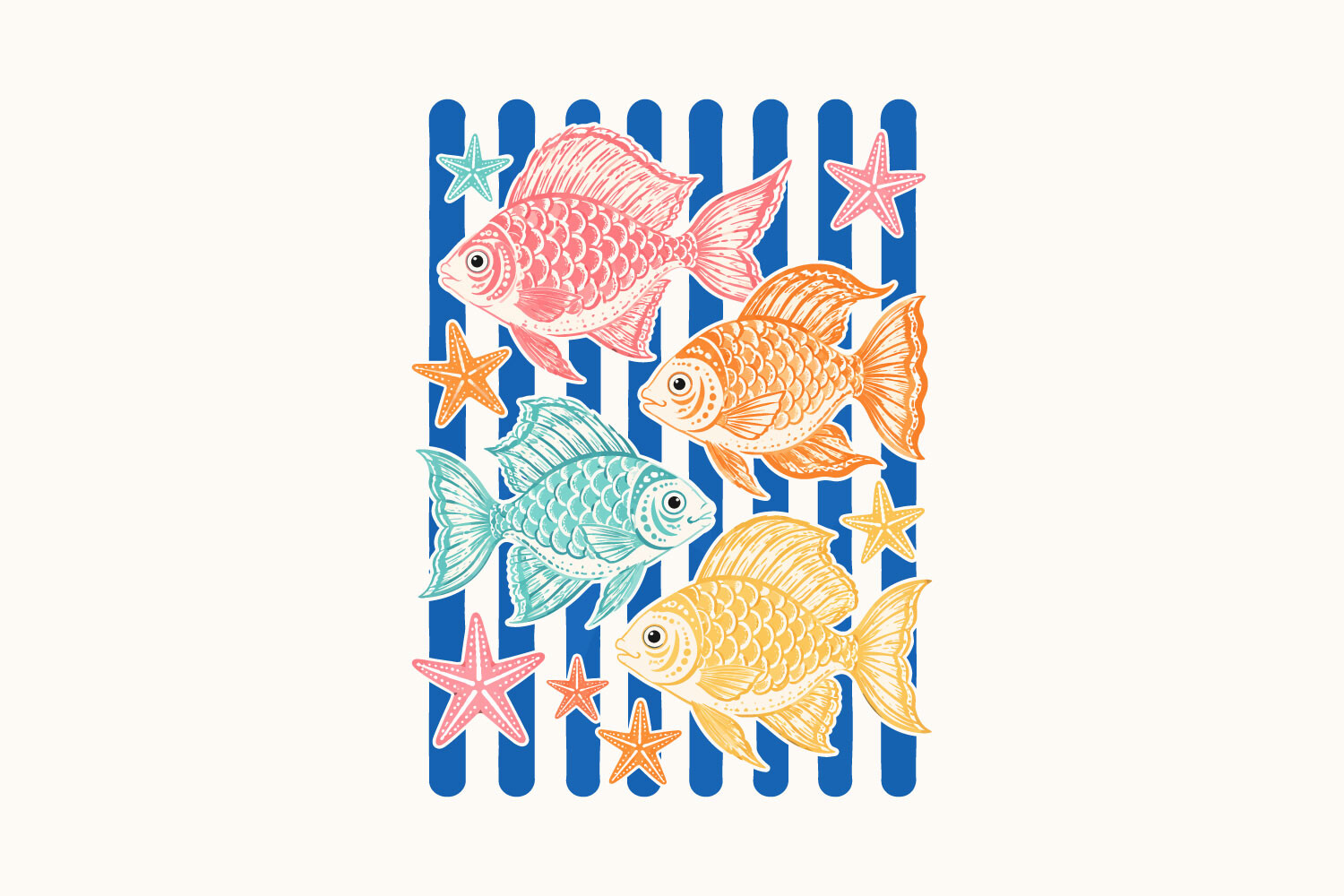 Decorative Goldfish Sea Life SVG Summer Graphic by Eventiva.Design ...