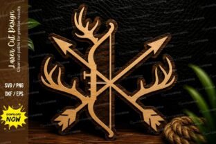 Deer Antler Arrow Compass Laser Cut Svg · Creative Fabrica