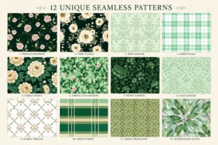 Emerald Toile Seamless Pattern Pack Graphic by T.D. House · Creative ...