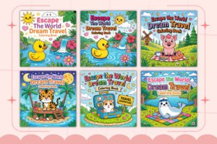 Escape World Dream Travel Coloring Book Graphic by Fantail Goldfish ...